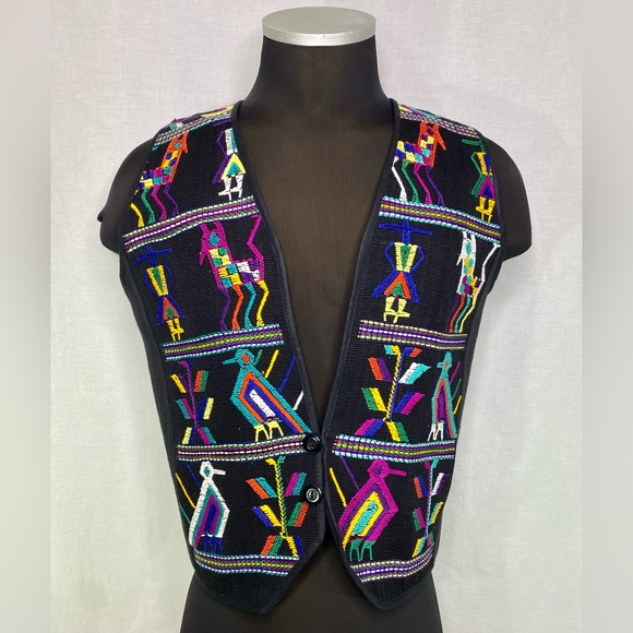 Guatemalan | Jackets & Coats | Vintage Guatemala Vest Black Size Sm ...